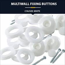 WHITE FIXING BUTTONS FOR POLYCARBONATE SHEETING Pkt.10 – Topline Murphys